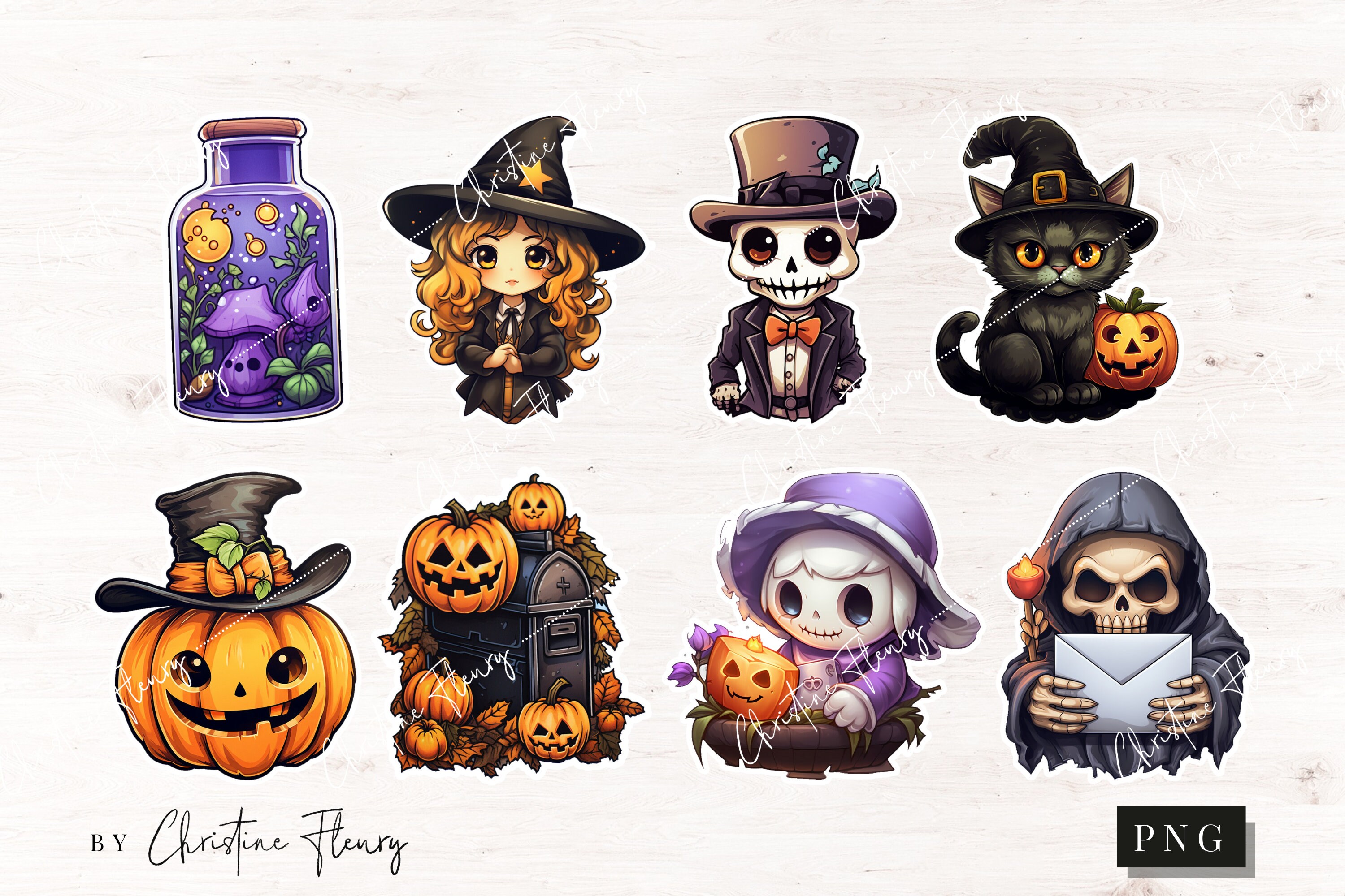Halloween Sticker PNG Bundle Printable Halloween Stickers - Etsy
