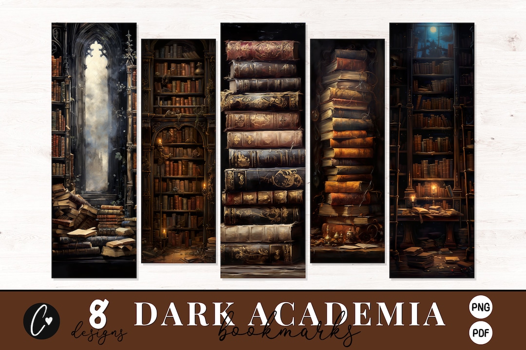 Dark Academia Printable Bookmark, Junk Journal Printable Bookmarks ...