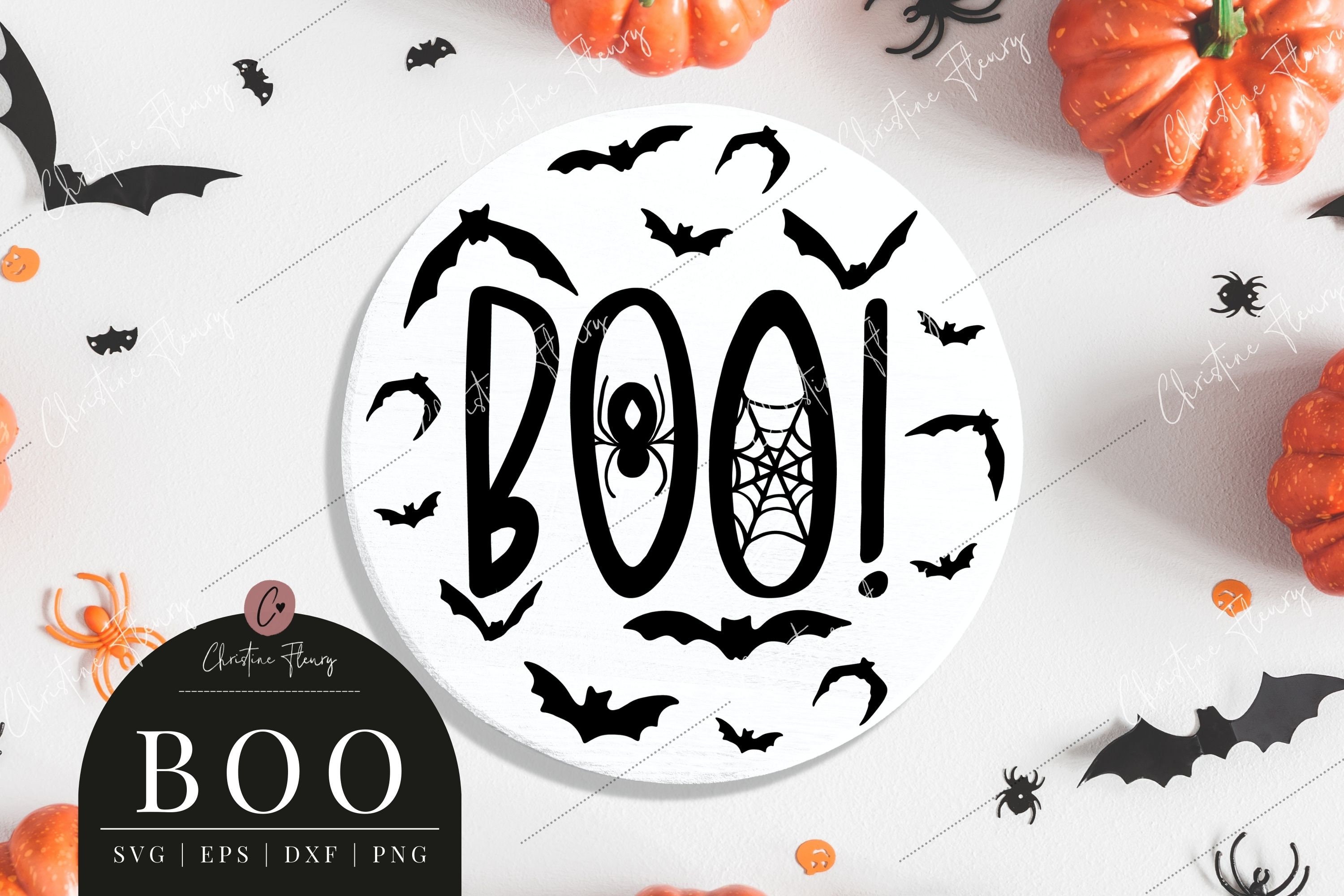 Boo Sign Svg Halloween Svg Halloween Round Sign SVG - Etsy