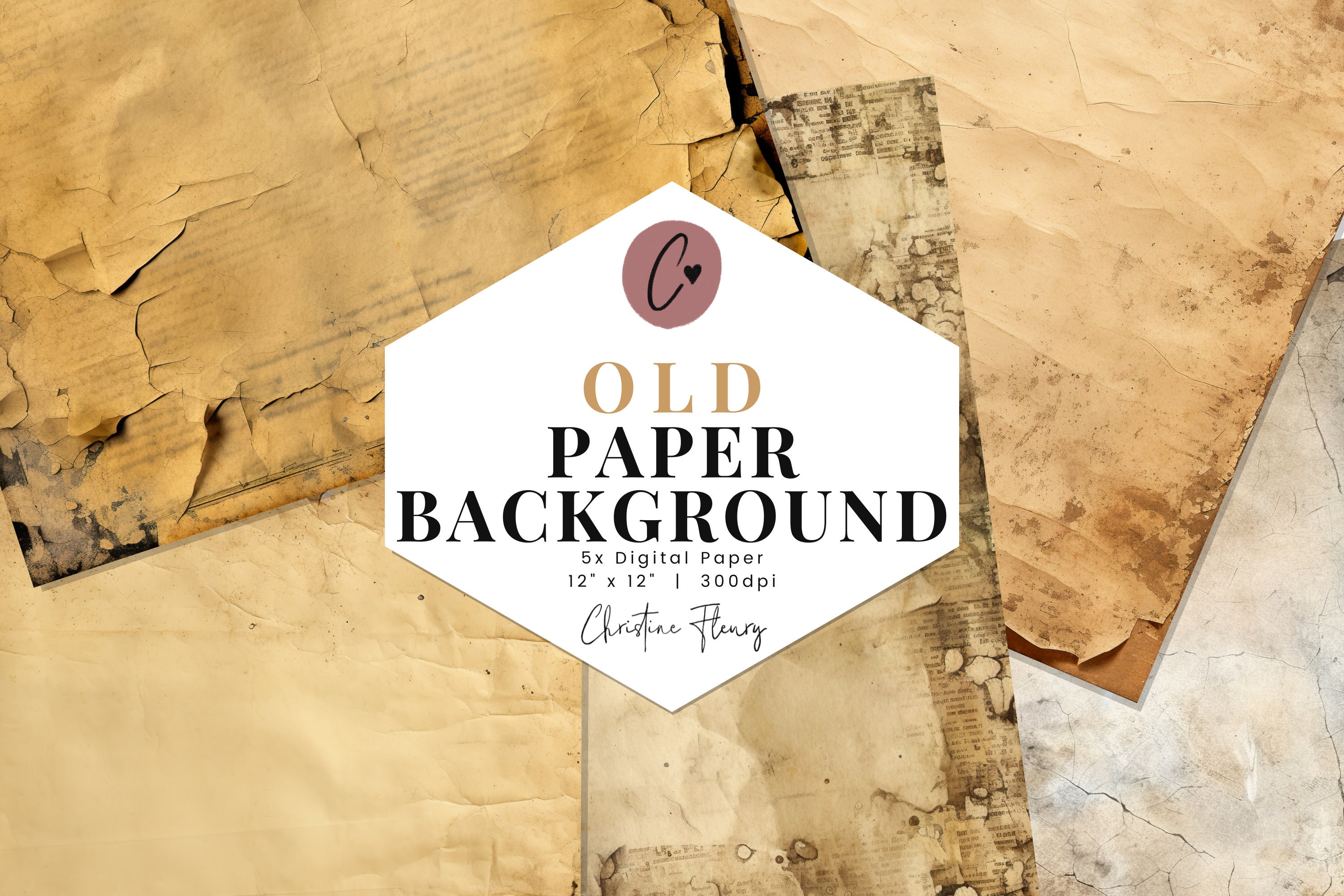 Old Paper Digital Paper Mini Pack Vintage Paper Patterns - Etsy