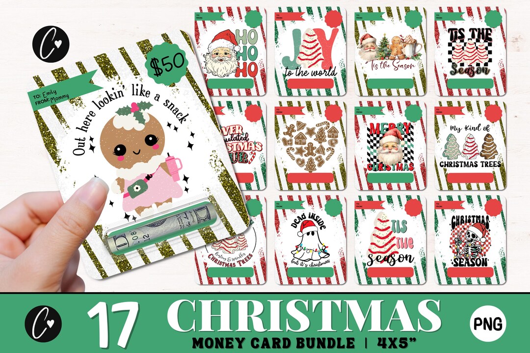 Funny Christmas Money Card Bundle, Funny Money Card, Christmas ...