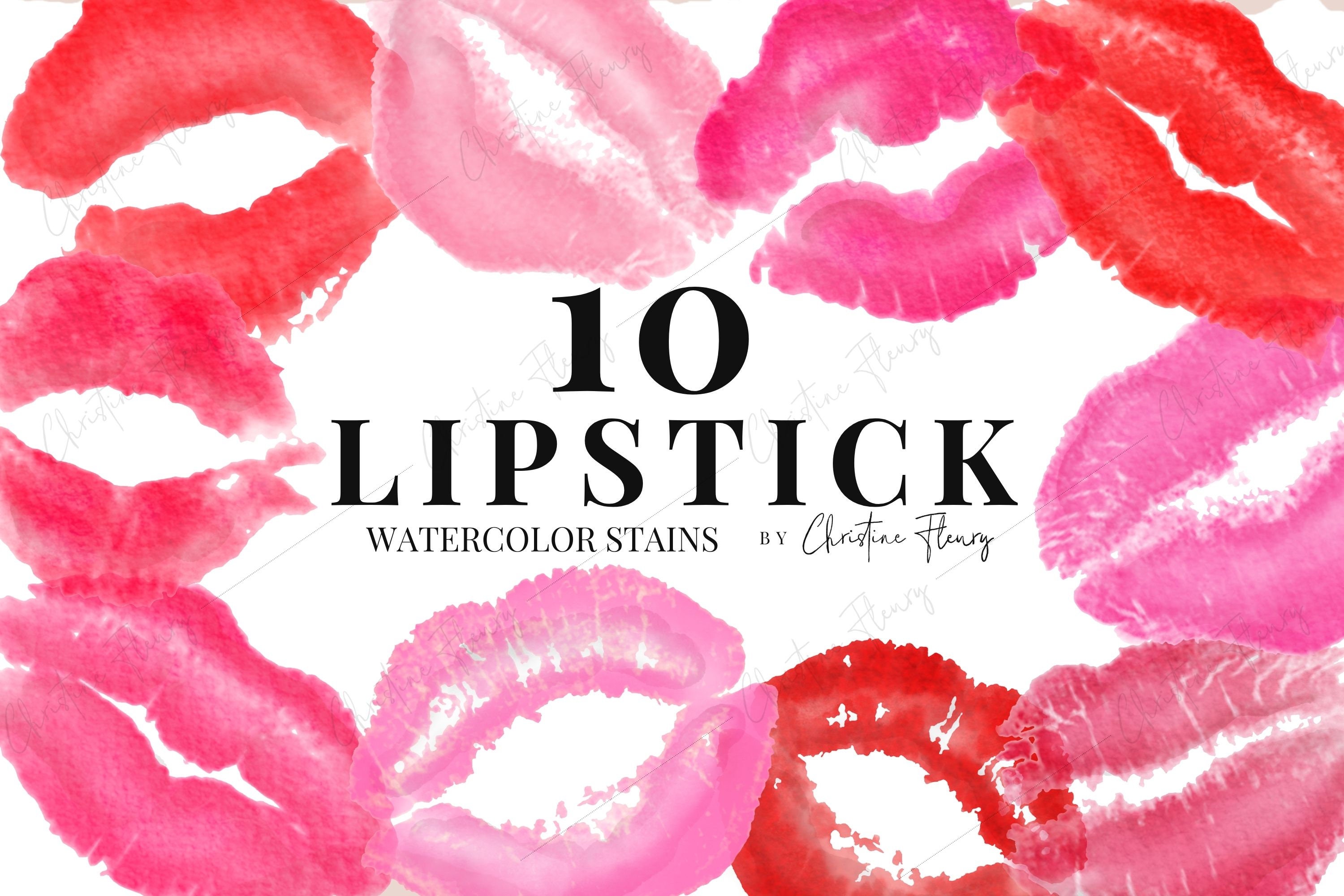 Watercolor Kiss Lips Clipart Watercolor Glam Lips - Etsy