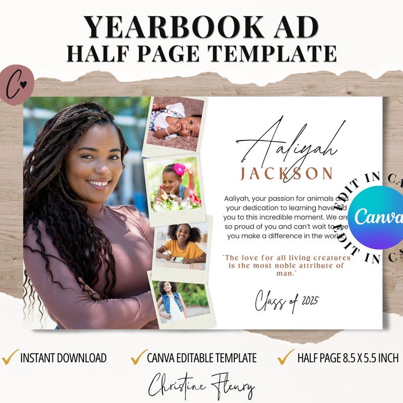 Senior Yearbook Ad - Etsy