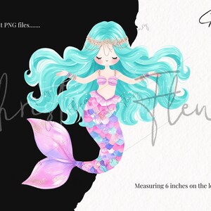 Watercolor Mermaid Clipart, Ocean Fantasy, Pastel Mermaid Clipart ...