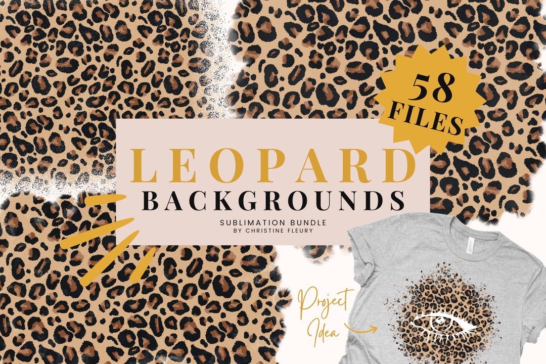 Leopard Bundle Sublimation Backgrounds, Leopard Print Sublimation ...