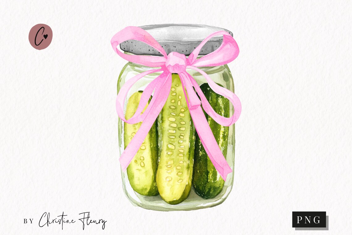 Coquette Pickle Jar PNG, Pickle Jar Png, Pink Coquette Bows, Trendy PNG ...