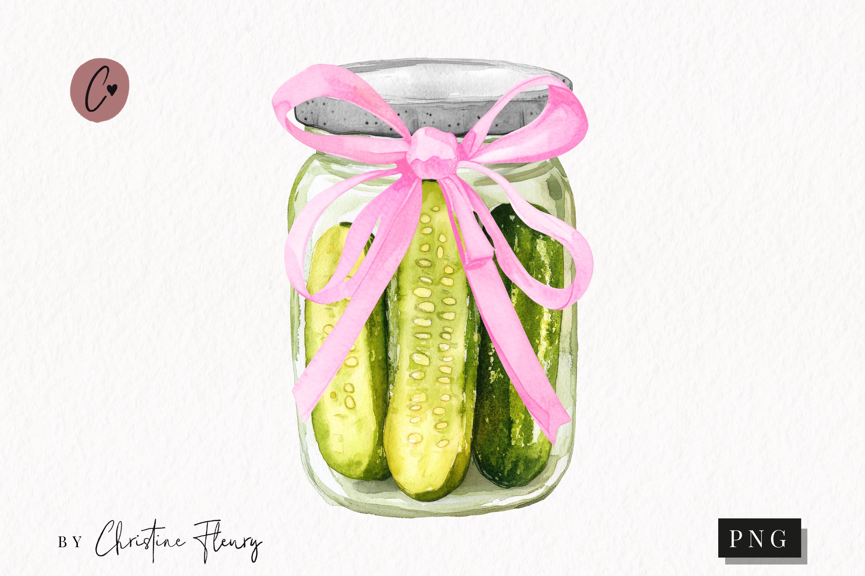 Coquette Pickle Jar PNG, Pickle Jar Png, Pink Coquette Bows, Trendy PNG ...