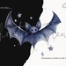 Watercolor Midnight Blue Bats Clipart Watercolor Bat PNG - Etsy