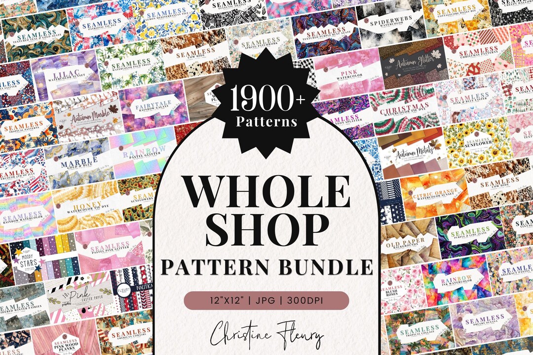 Whole Shop Digital Paper Bundle, Unlimited Lifetime All Access Pass ...