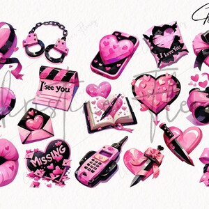 Kawaii Obsessive Girlfriend Clipart, Girly PNG, Crazy Girlfriend ...