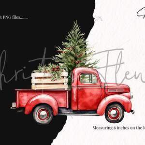 Watercolor Christmas Truck Clipart, Watercolor Christmas Clipart ...