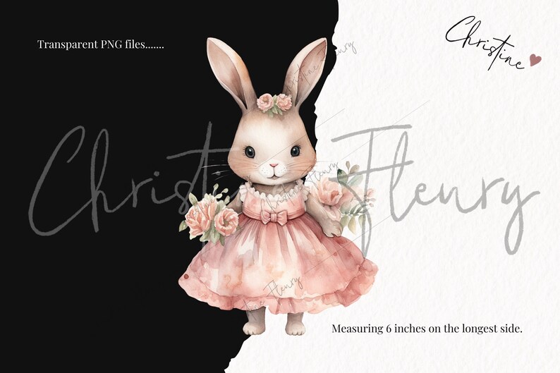 Spring Bunny Girls Clipart, Bunny PNG, Easter Bunny PNG, Spring PNG ...