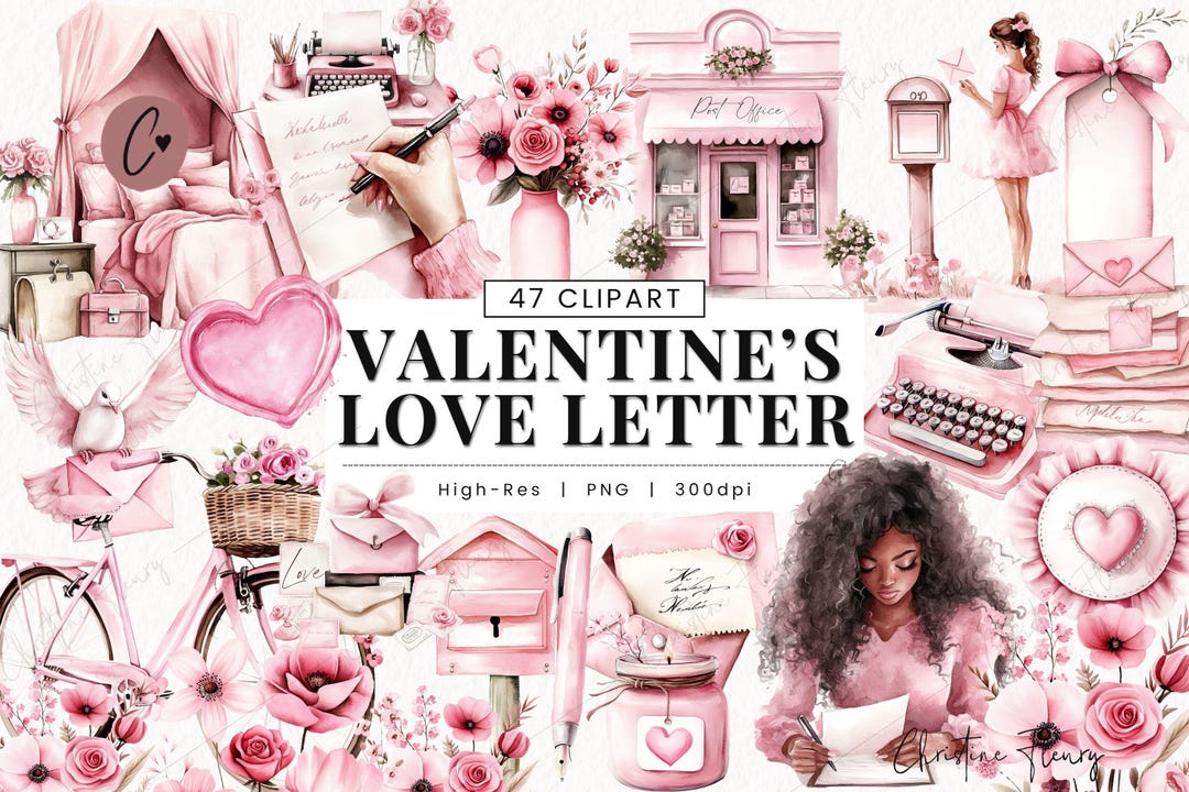 Valentines Love Letter Clipart, Valentines Day PNG, Valentines PNG ...