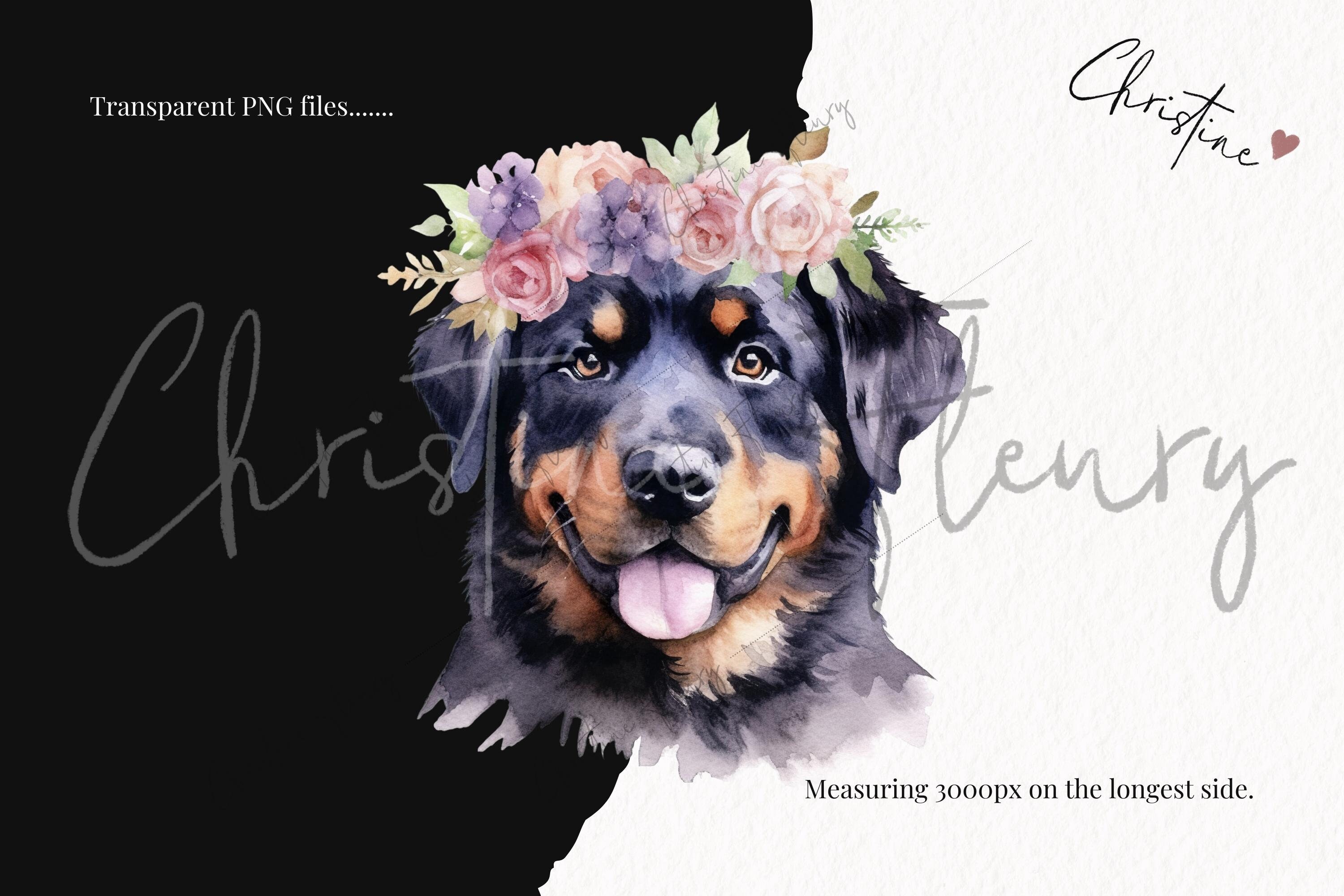 Watercolor Dog Breeds With Flower Crowns Part 4 Watercolor - Etsy