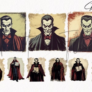 Vintage Goth Vampire Clipart, Gothic Clipart, Halloween PNG, PNG ...