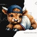 Watercolor Baseball Highland Cow Clipart, Baseball PNG, Highland Cow ...