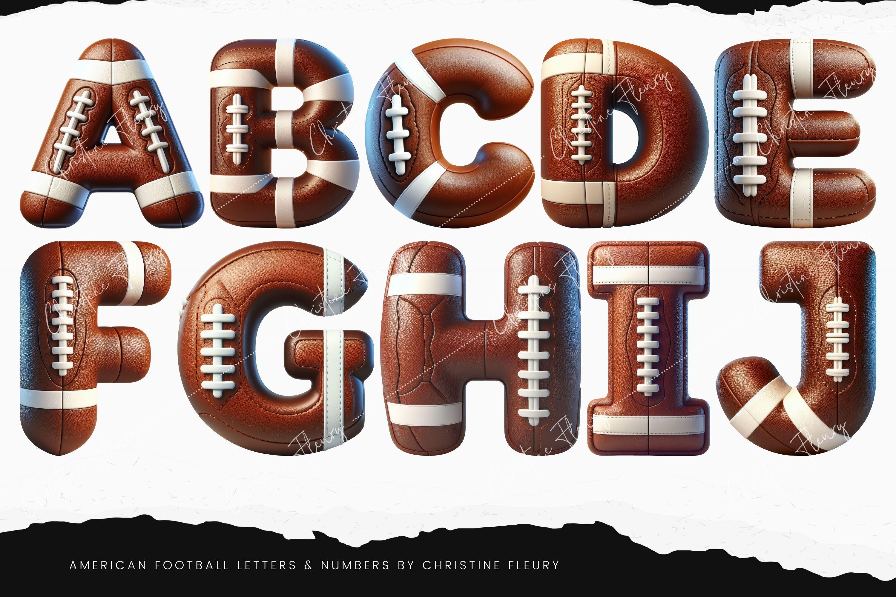 American Football Letter Alphabet PNG, Sublimation Letters & Numbers ...