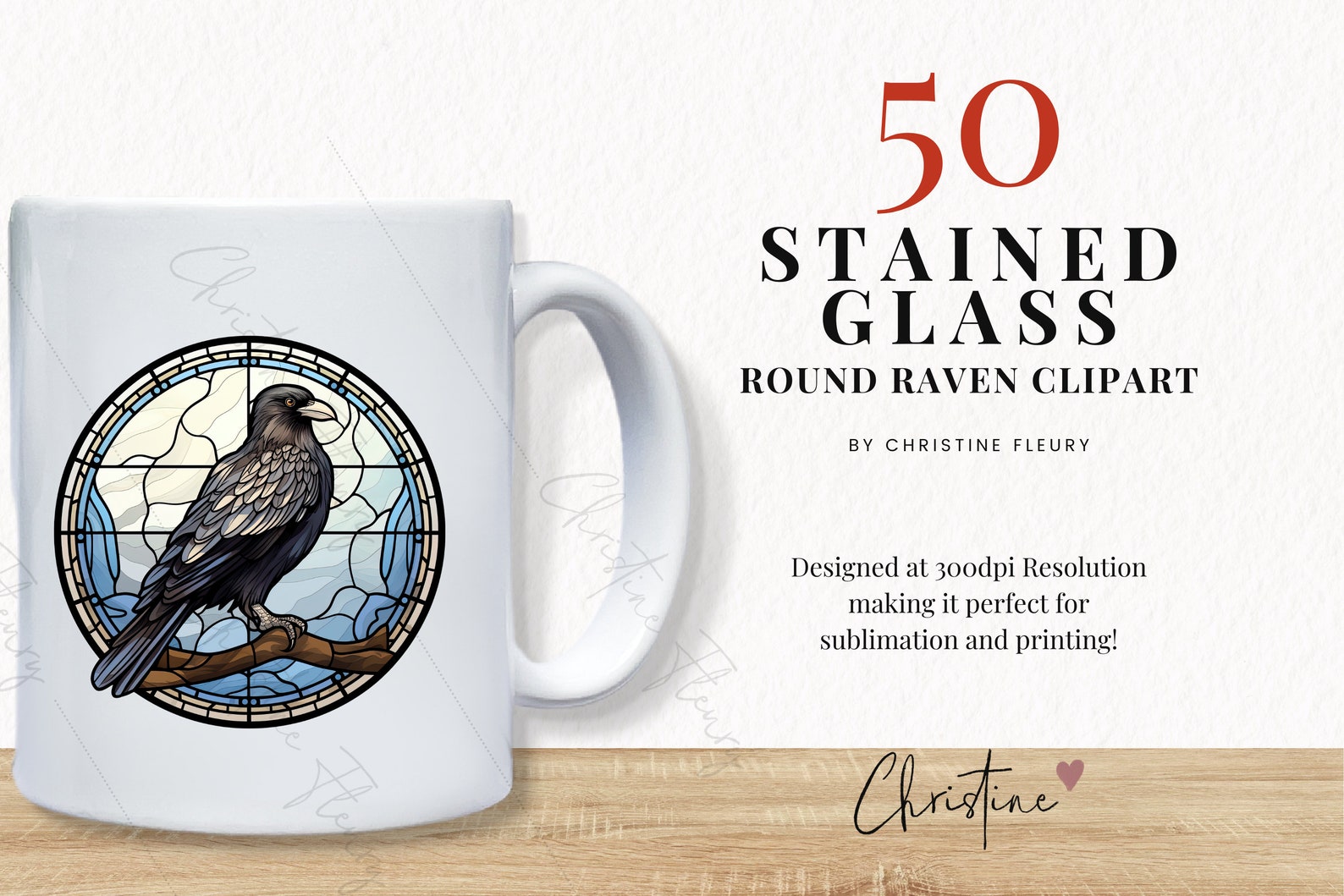 50 Round Raven Stained Glass Clipart Stained Glass PNG - Etsy