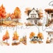 Watercolor Mega Fall Bundle Clipart, Watercolor Fall Clipart ...