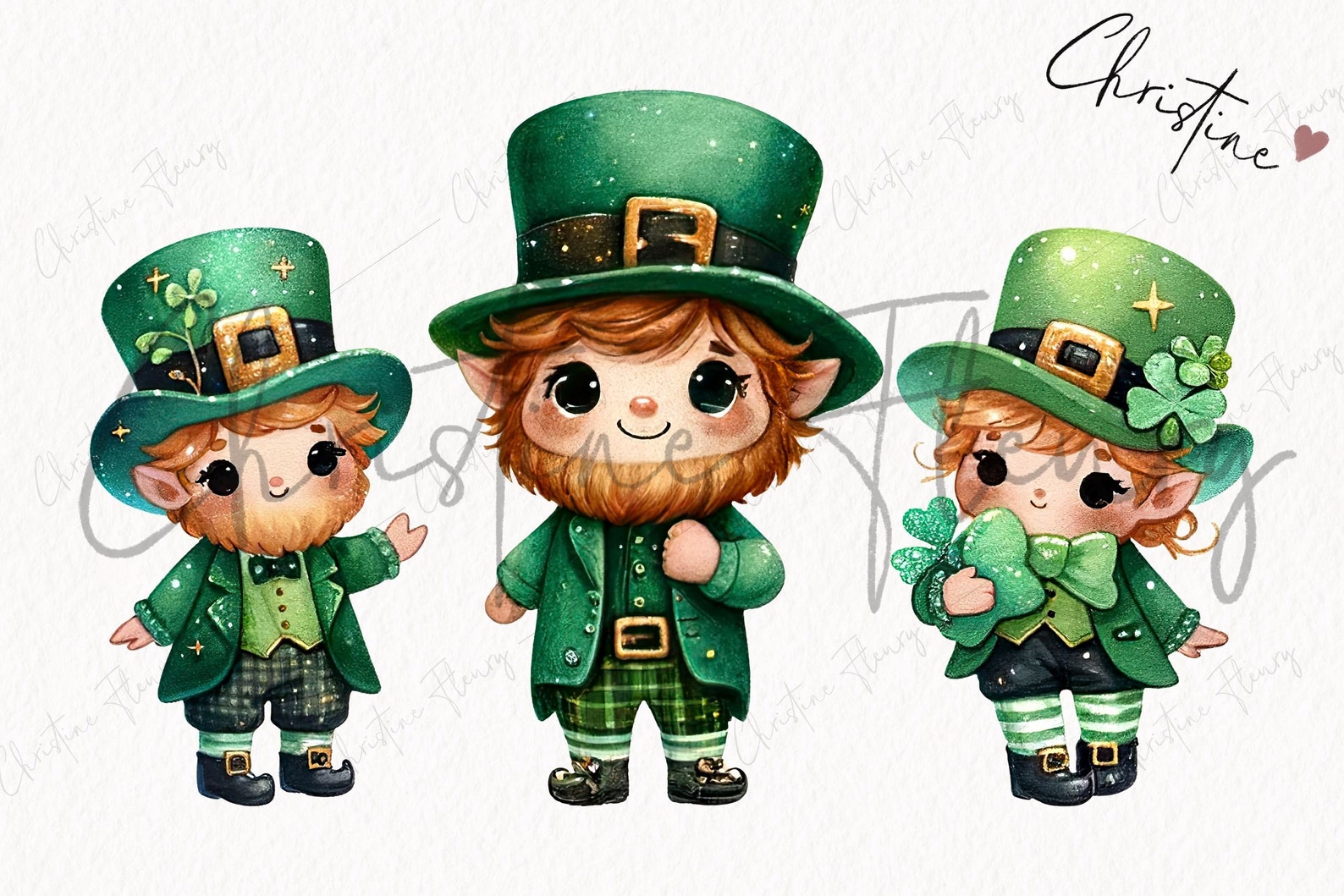 Watercolor Cute Leprechauns Clipart, ST Patrick's Day Png, Leprechaun ...