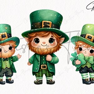 Watercolor Cute Leprechauns Clipart, ST Patrick's Day Png, Leprechaun ...