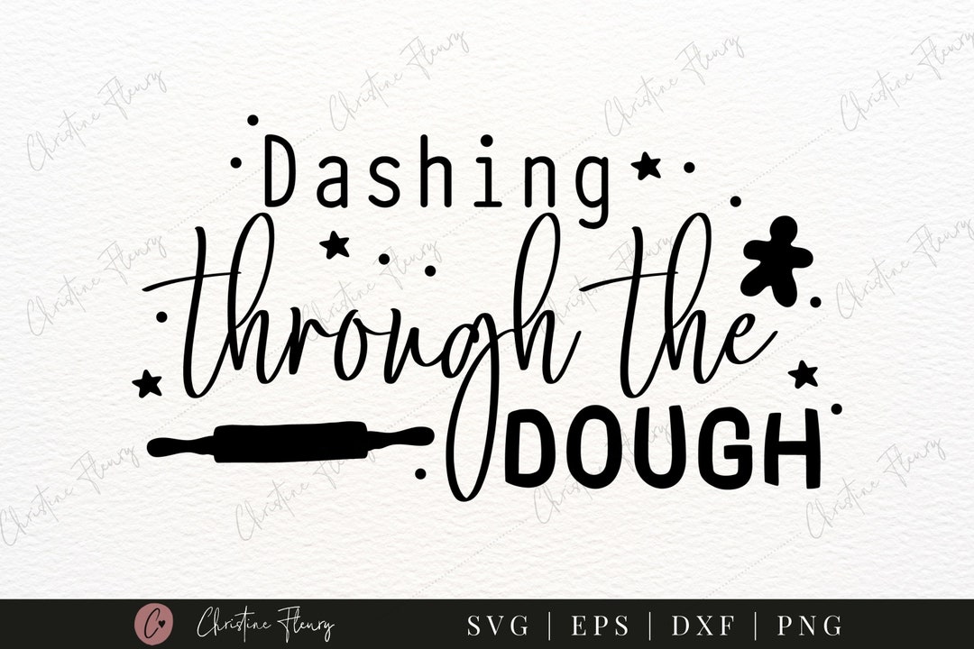 Dashing Through the Dough SVG, Christmas Baking Svg, Potholder Svg ...