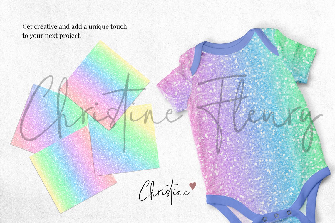 Rainbow Pastel Glitter Digital Paper Rainbow Glitter - Etsy