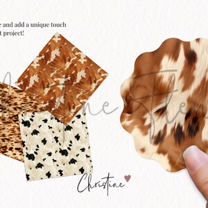 Seamless Cow Hide Patterns, Cow Print Digital Paper, Printable Highland ...