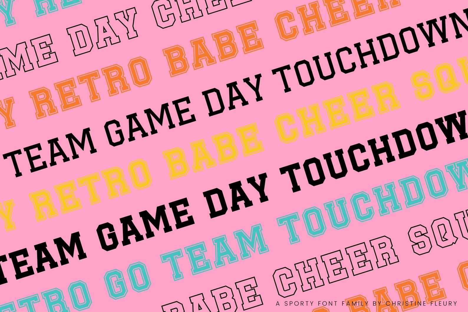 Preppy Varsity Font Family, Retro Sport Font, College Font, Retro Font ...