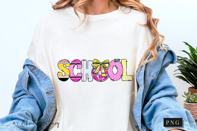 Preppy Coquette School Doodle PNG, Back to School Png, Girly School Era ...