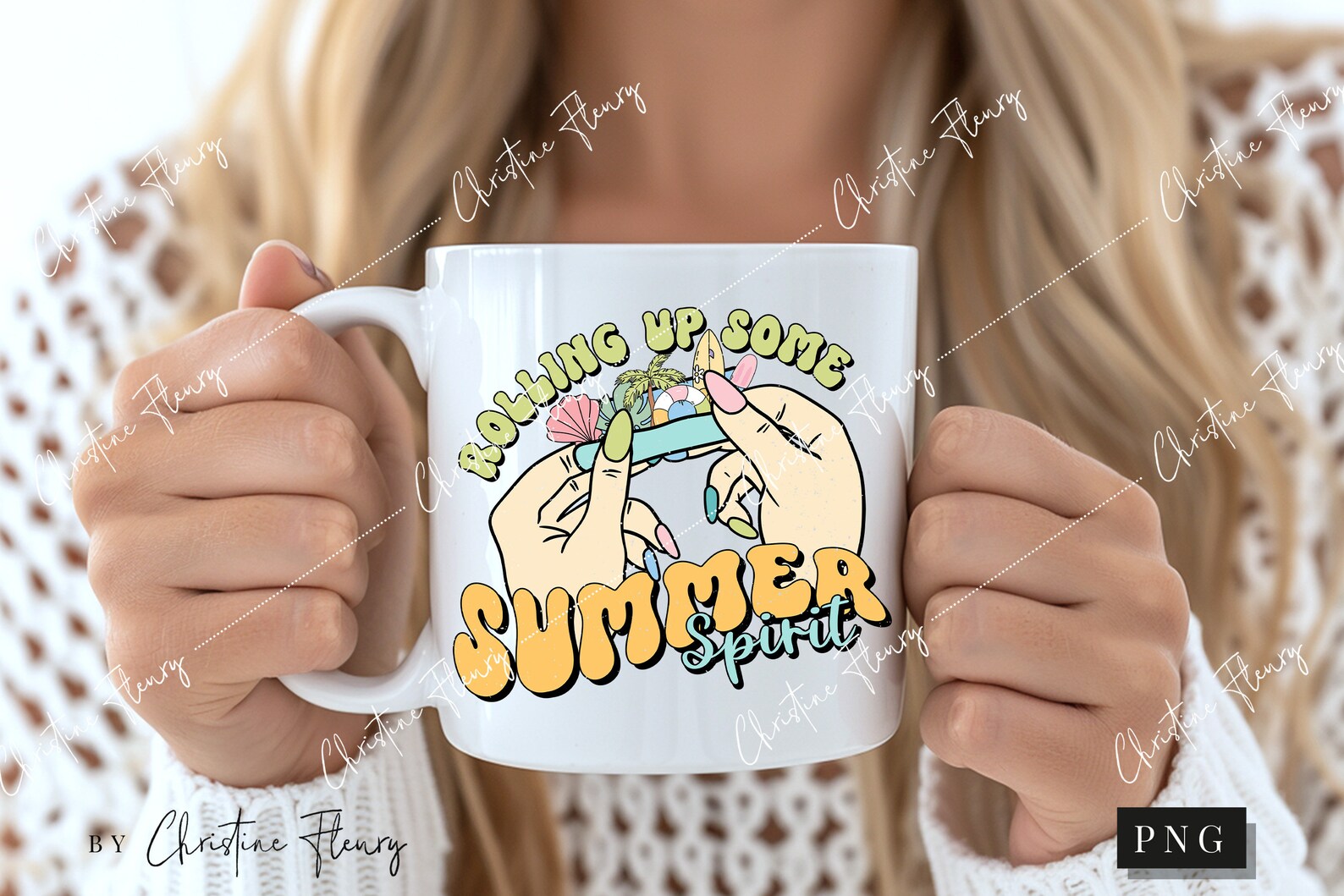 Retro Rolling up Some Summer Spirit PNG, Summer PNG, Summer Babe Png ...