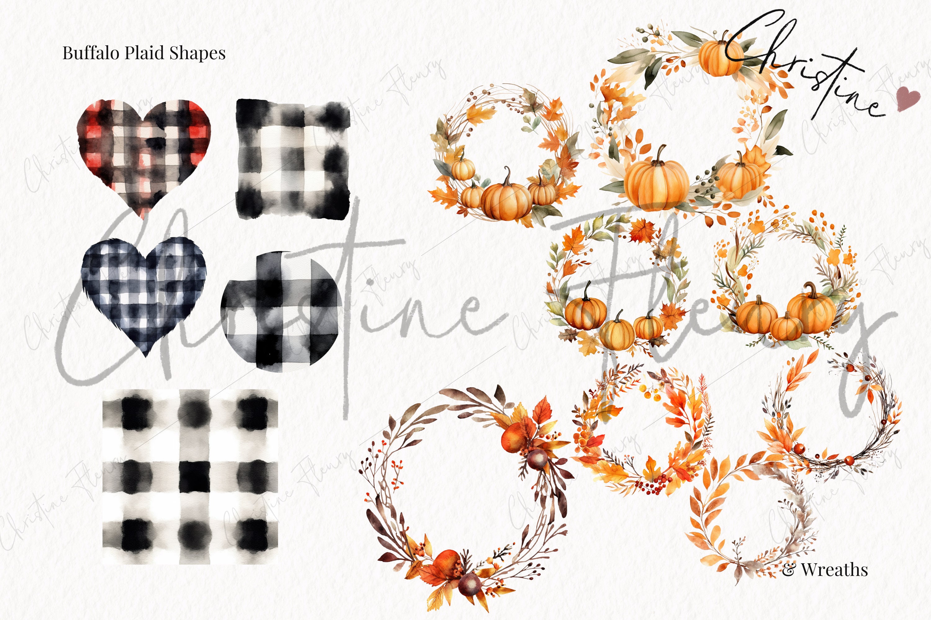 Watercolor Mega Fall Bundle Clipart Watercolor Fall Clipart - Etsy