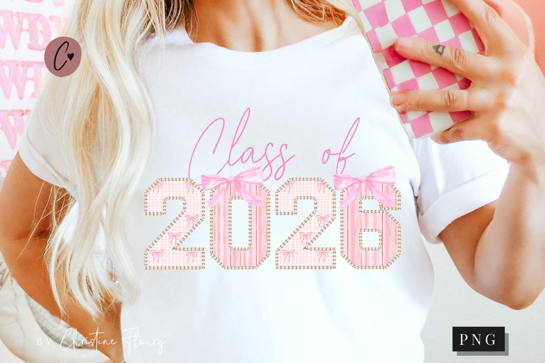 Pearls Girly Class of 2026 PNG, Coquette Girly PNG, Preppy Senior PNG ...