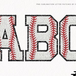 Baseball Chenille Letter Patches PNG, Chenille Alphabet, Baseball ...