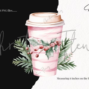 Watercolor Pink Coffee Clipart, Watercolor Clipart, Pink PNG, PNG ...