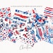 Seamless Watercolor 4th of July Digital Paper, 4th of July Patterns ...