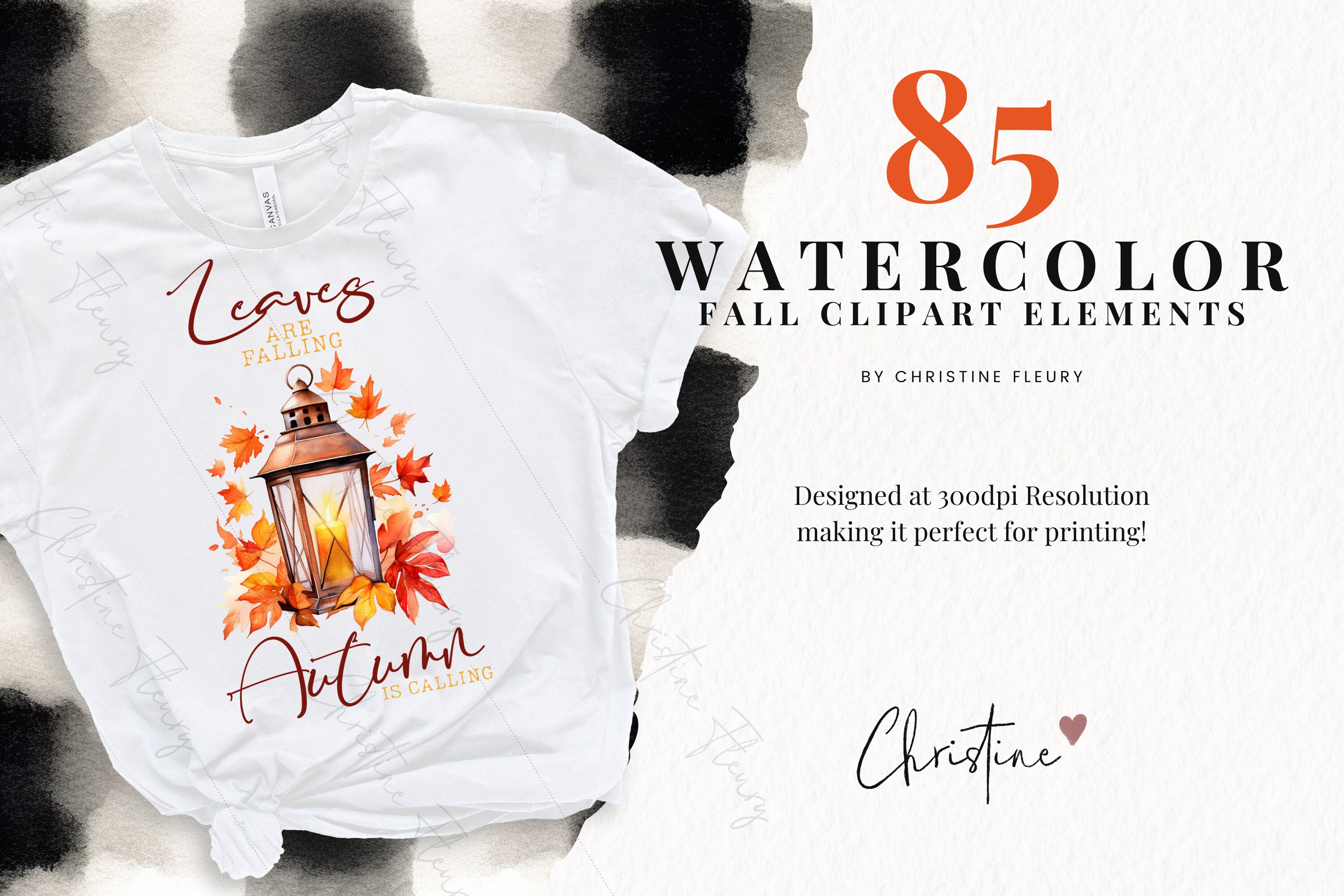 Watercolor Mega Fall Bundle Clipart, Watercolor Fall Clipart ...