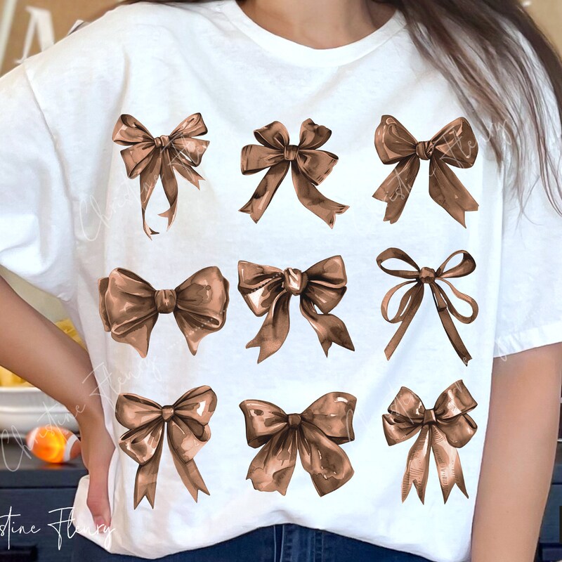 Coquette Brown Bow Art - Etsy