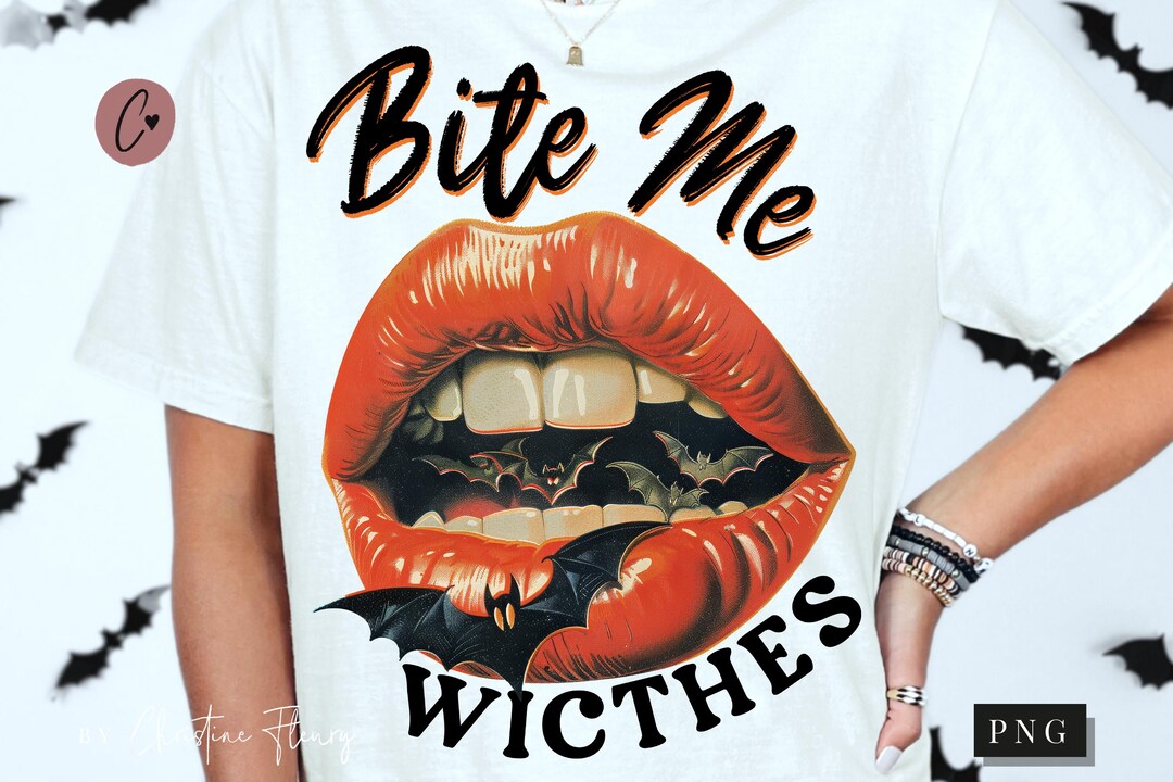 Vintage Bite Me Witches PNG, Halloween PNG, Funny Halloween Png ...
