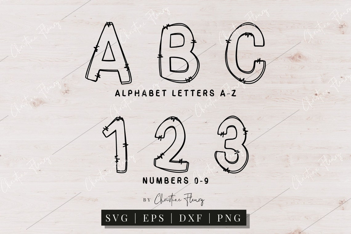 Doodle Alphabet SVG Doodle Letters Svg Doodle Numbers Svg - Etsy
