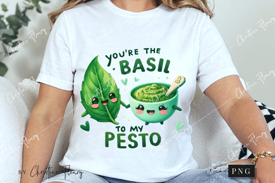 Basil to My Pesto Funny Valentine Png, Valentines Day PNG, Food Pun Png ...