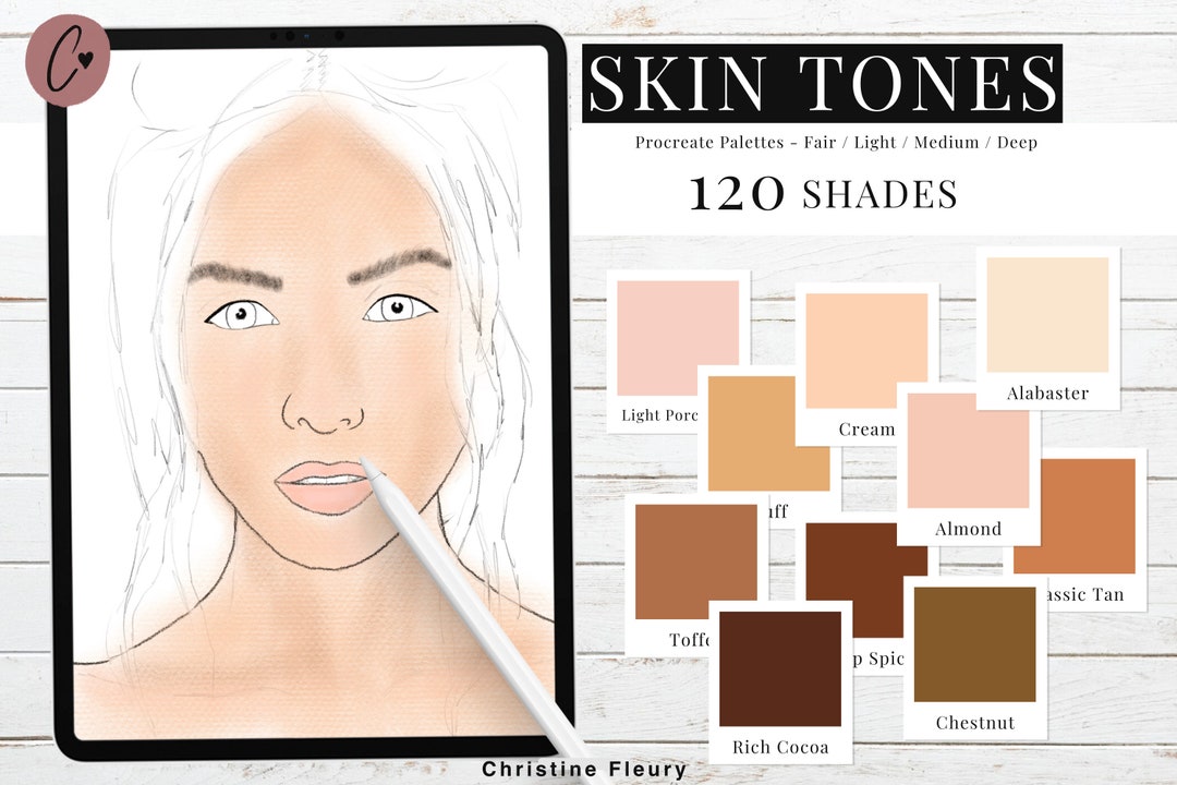 Skin Tones Procreate Palette - 120 Shades - Procreate Tool - Etsy