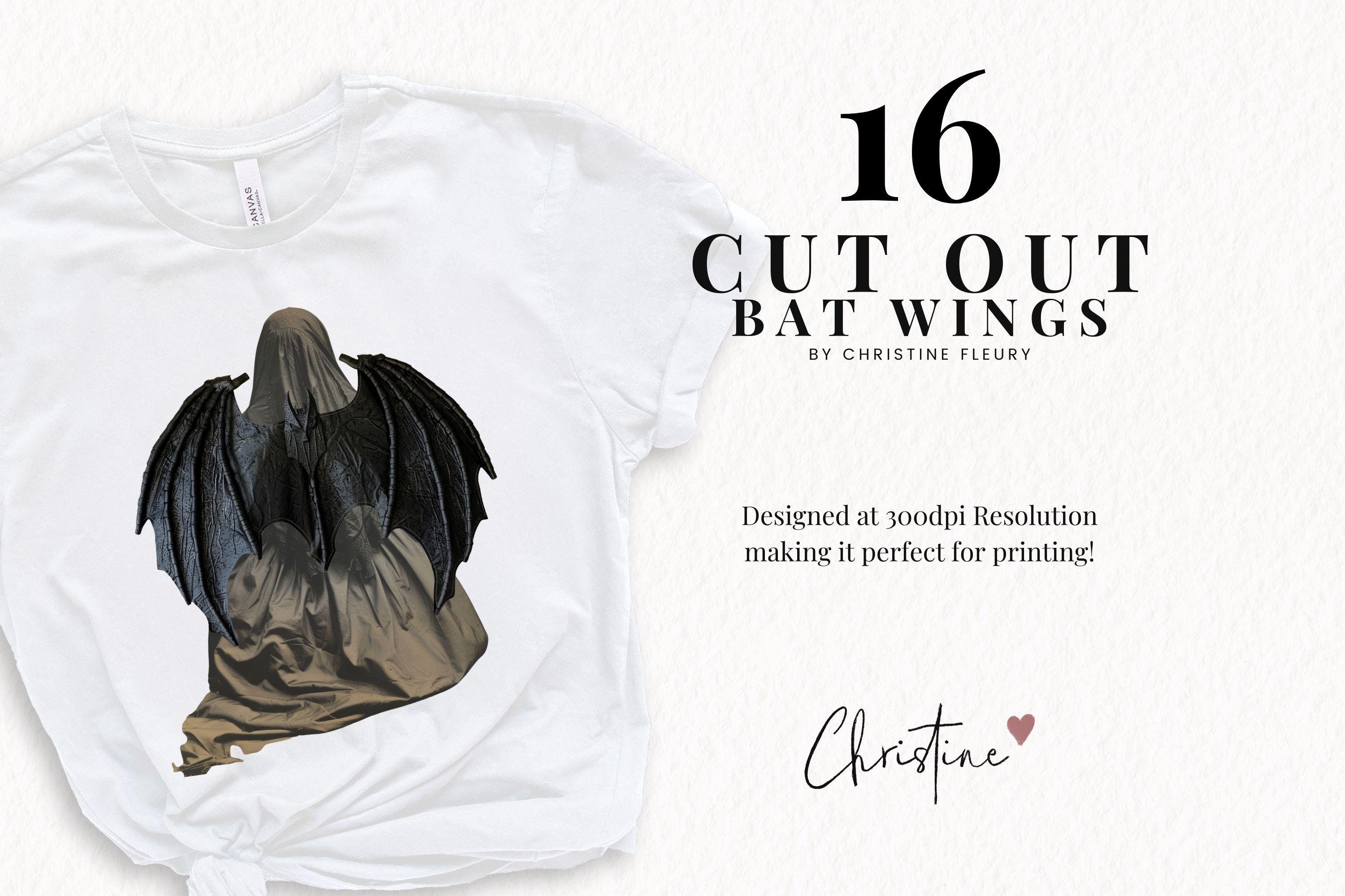 16 Cut Out Bat Wings Clipart, Halloween Clipart, Wing Overlays, Gothic ...
