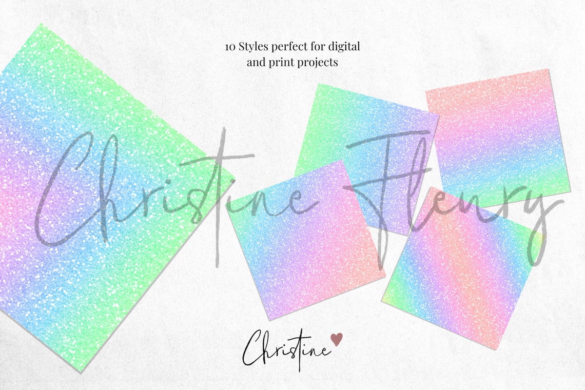 Rainbow Pastel Glitter Digital Paper, Rainbow Glitter Background ...
