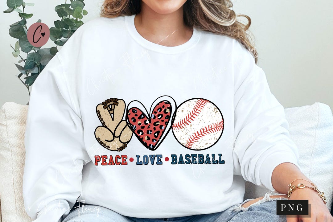 Peace Love Baseball PNG, Baseball PNG, Retro Sport Png, Retro Baseball ...