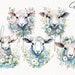 Blue Daisy Sheep Clipart, Spring PNG, Floral Animals PNG, Spring Sheep ...