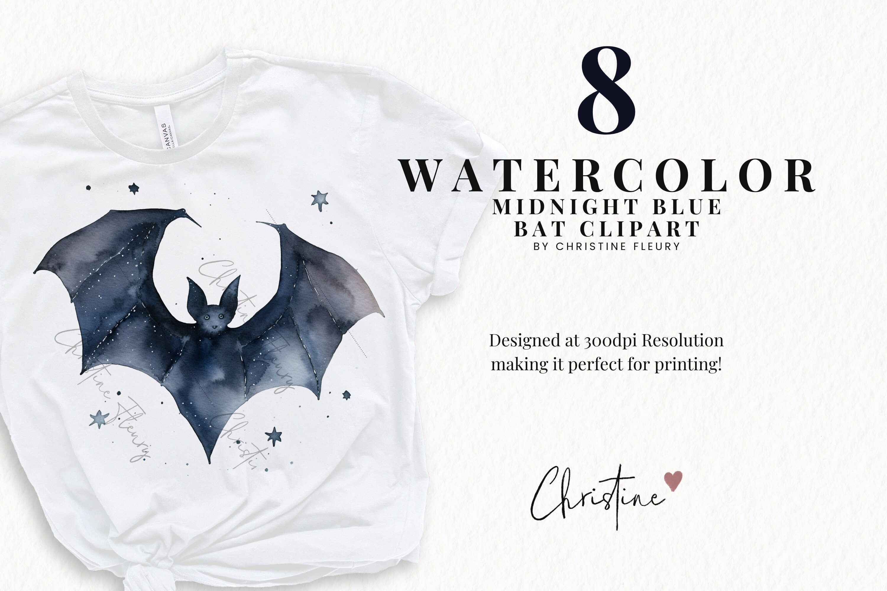 Watercolor Midnight Blue Bats Clipart Watercolor Bat PNG - Etsy