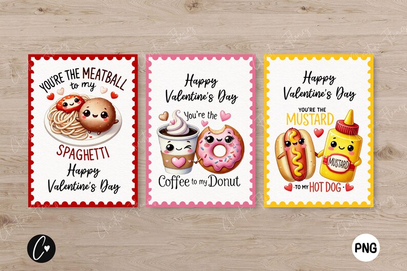Printable Food Pun Valentine's Day Card Bundle, Funny Printable ...