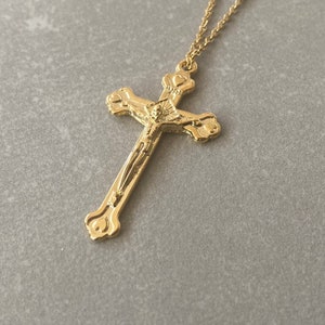 Cross Jesus Necklace Cross Charm Necklace Womens Cross Chain Necklace ...