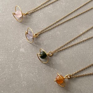 Saturn Necklace Women Carnelian Planet Necklace Orange Agate Saturn ...